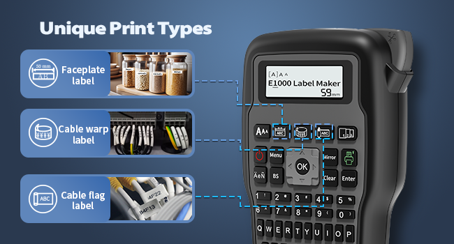 E1000 pro 3.5mm-12mm Handheld Label Printer | TDK Solutions Ltd